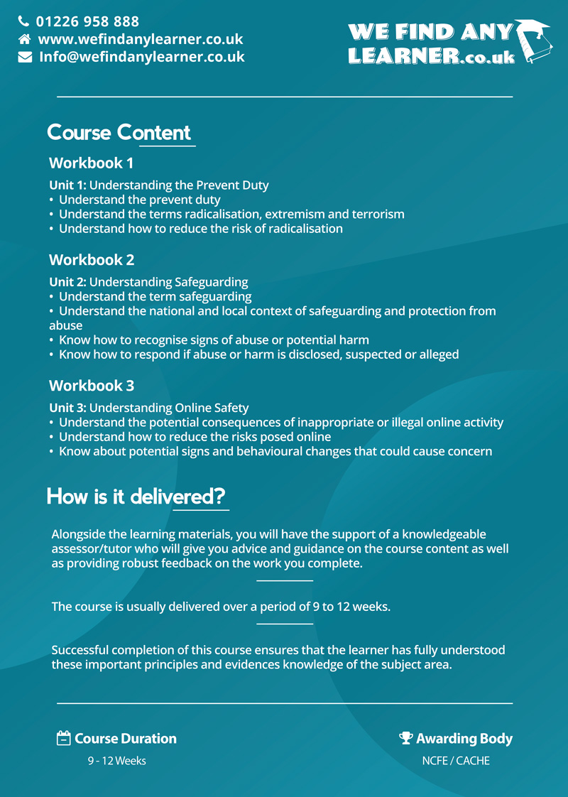 Understanding Safeguarding And Prevent We Find Any Learner