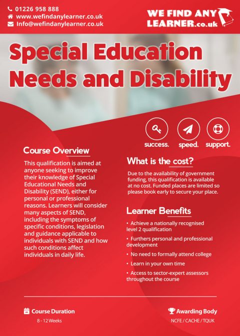 Special Education Needs and Disability Level 2 | We Find Any Learner
