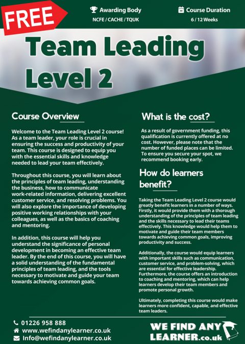 Team Leading Level 2 | We Find Any Learner